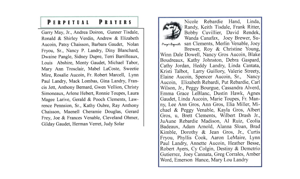 sick list – St. Andrew Church